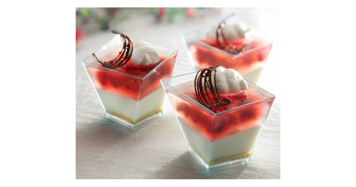 Plastový pohárek na monoporce / dezerty čtvercové 180 ml průhledné, bal ...